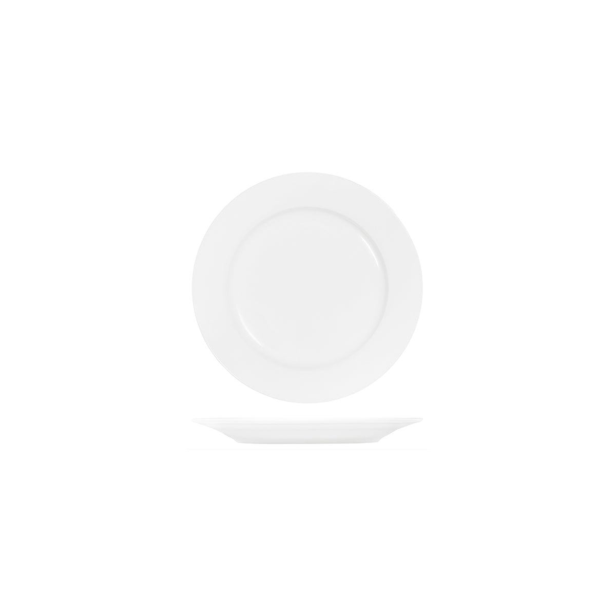 Tablekraft Core White Round Wide Rim Plate 200mm | Tomkin Australia