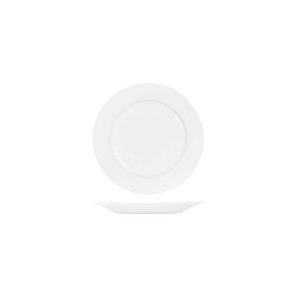 Tablekraft Core White Round Wide Rim Plate 200mm | Tomkin Australia