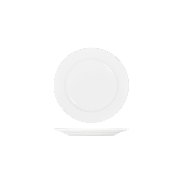 Tablekraft Core White Round Wide Rim Plate 225mm | Tomkin Australia