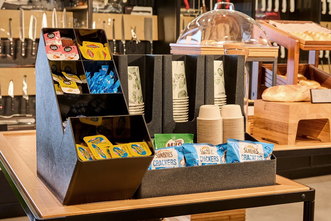 Chef Inox Chef Inox 6-Comp Cup & Condiment Organiser Black | Tomkin ...