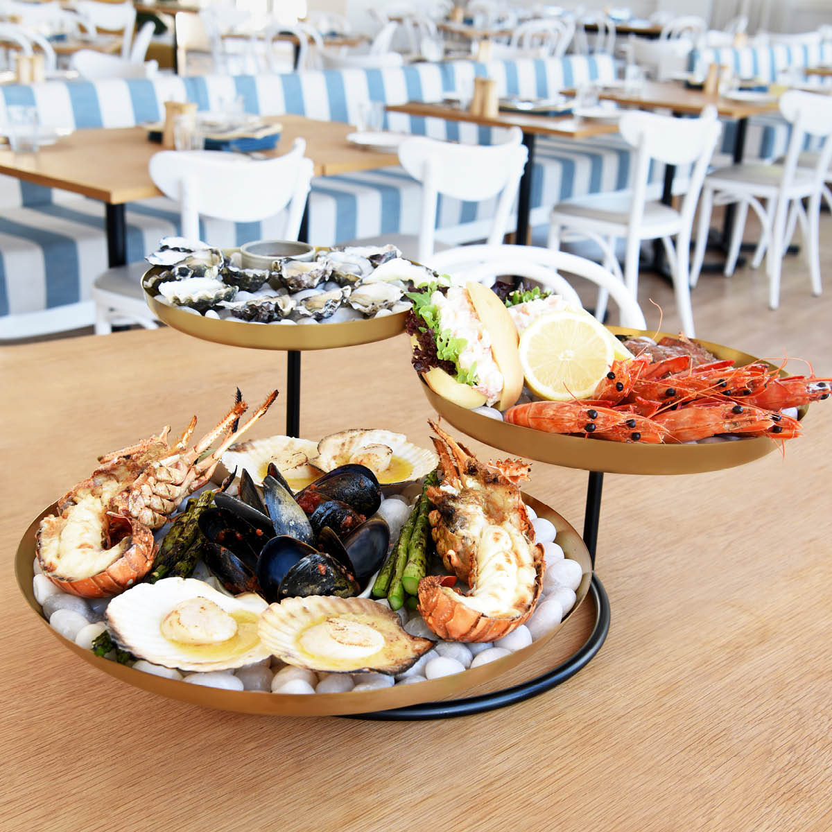 Chef Inox Seafood Stand 3-Tier Brass / Iron 640x560x230mm | Tomkin ...