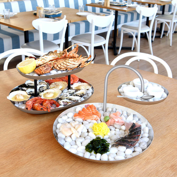 Chef Inox Round Seafood Stand 2-Tier Stainless Steel / Iron 365x255mm ...