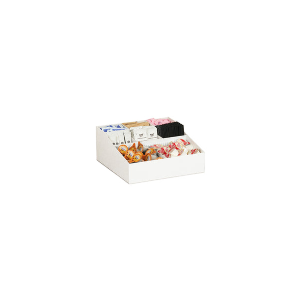 Cal-Mil White Classic Adjustable Condiment Organizer 305x305x140mm ...