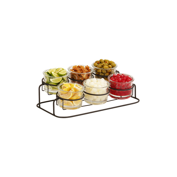 Cal-Mil Madison Jar Stand with 6x450ml Jars 406x235x152mm | Tomkin ...