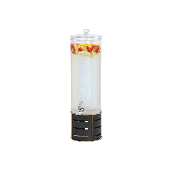 Cal-Mil Empire Black Round Drink Dispenser with Ice Chamber 267x610mm ...