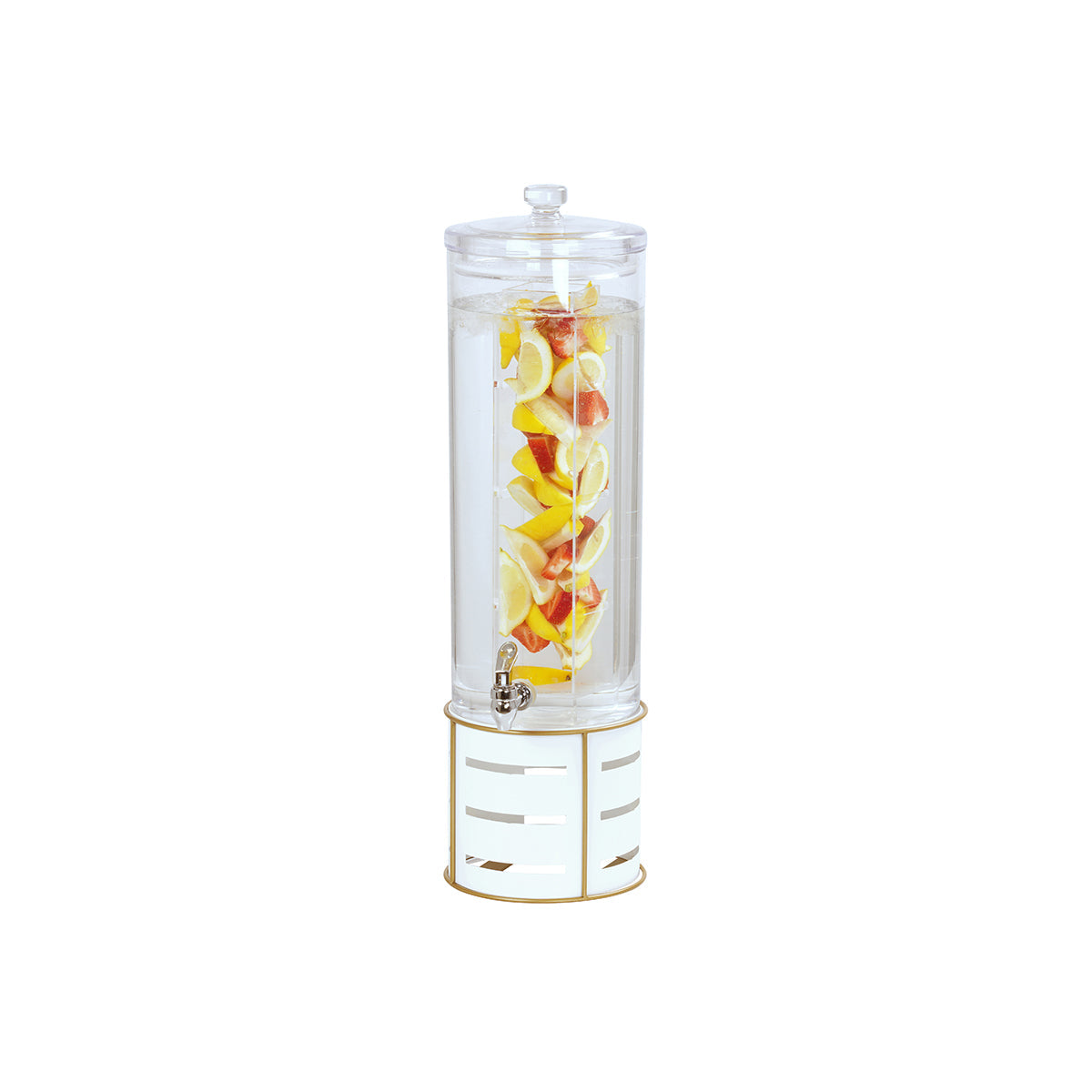 Cal-Mil Empire White Round Drink Dispenser with Infusion Chamber ...
