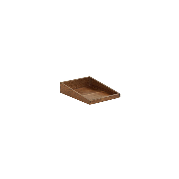 Cal-Mil Sydney Walnut Angled Trays 254x305x76mm | Tomkin Australia