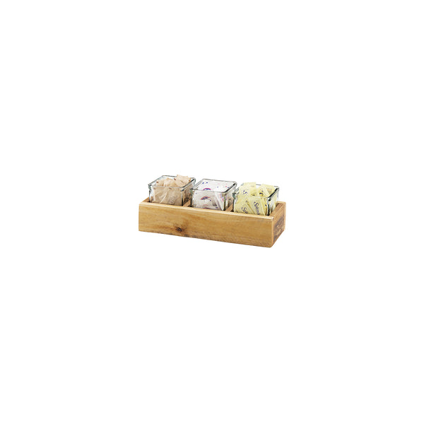 Cal-Mil Madera 3 Section Jar Stand with Jars 356x140x76mm | Tomkin ...