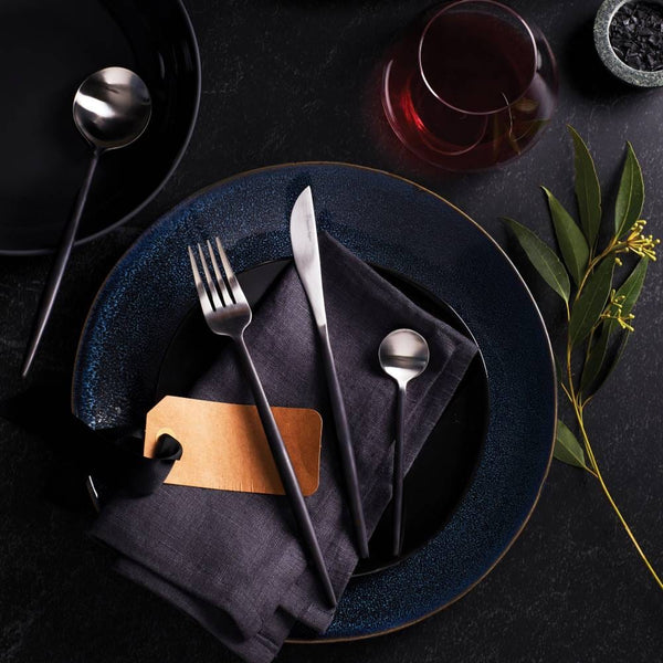 Stanley Rogers Piper Black 16pc Cutlery Set | Tomkin Australia