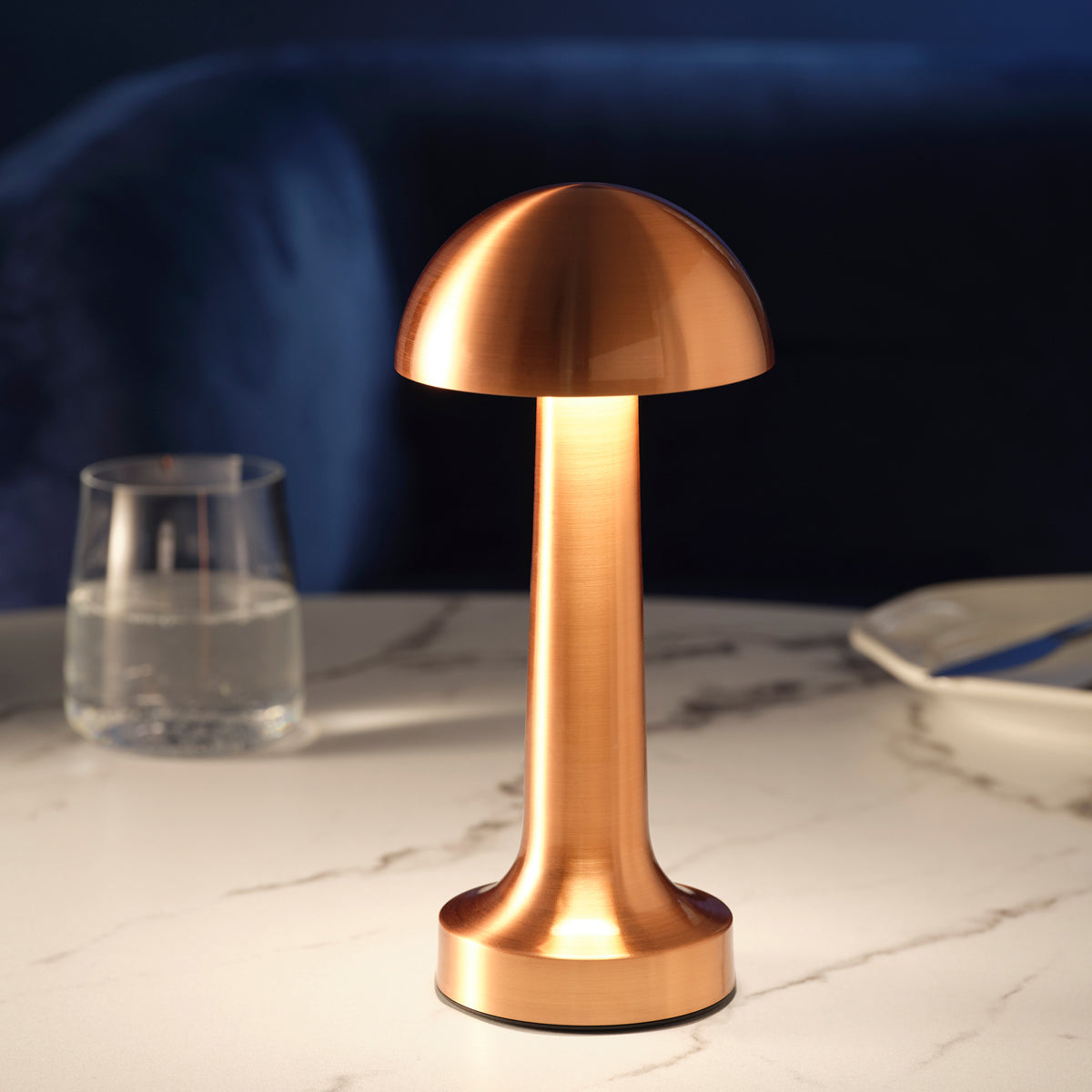 Ambience Thea Cordless LED Table Lamp Brushed Copper | Tomkin Australia