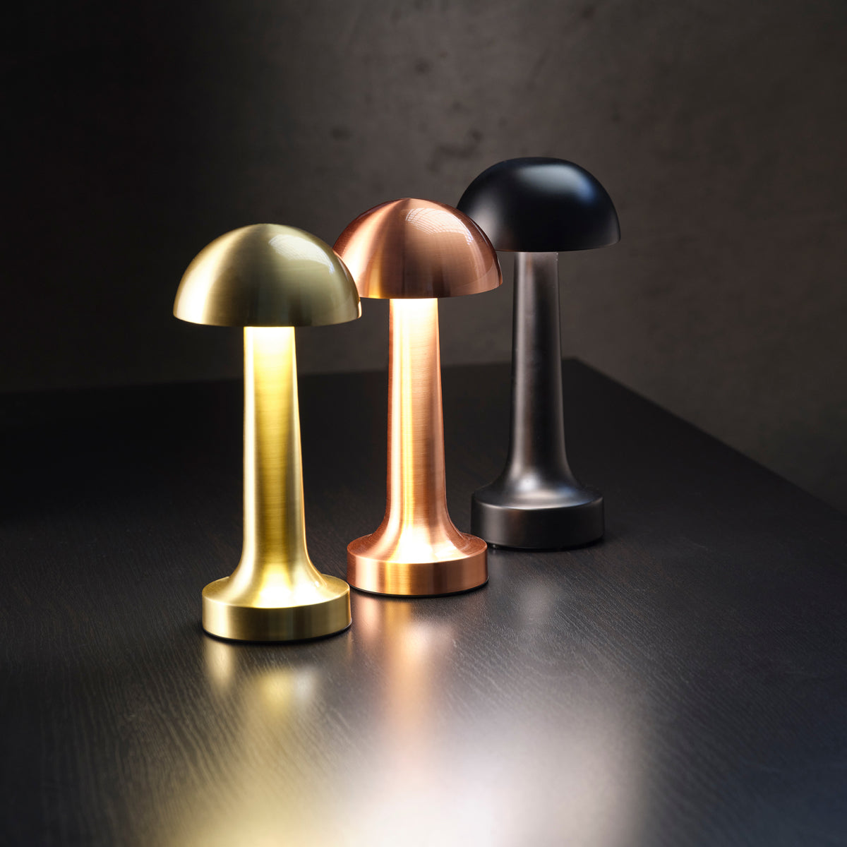 Ambience Thea Cordless LED Table Lamp Brushed Copper | Tomkin Australia