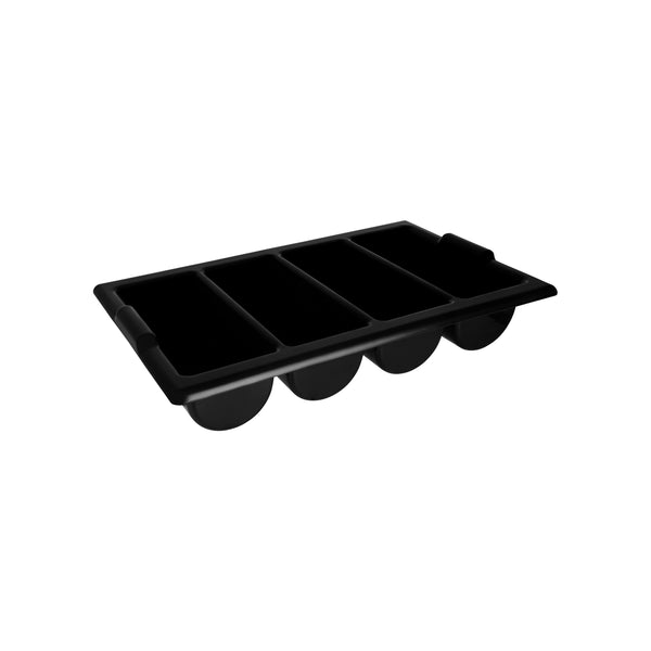 Chef Inox Cutlery Box Black 4 Compartment | Tomkin Australia ...