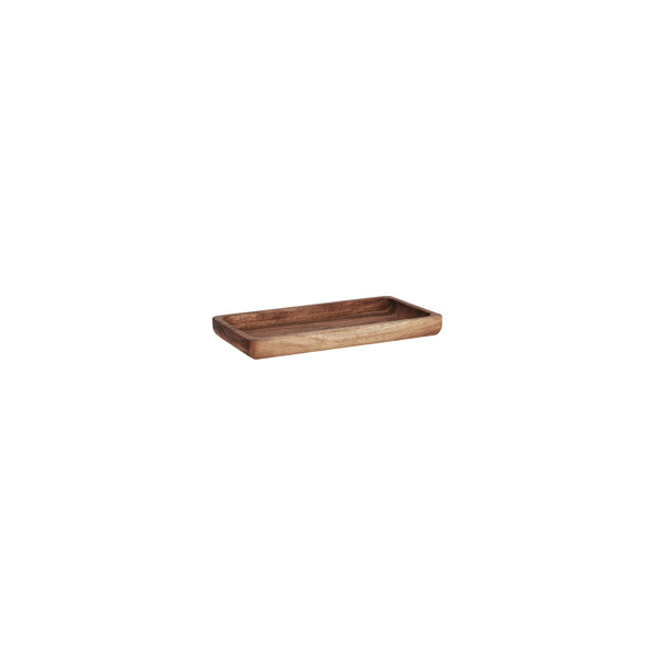 Chef Inox Serve Acacia Rectangular Tray 254x140x25mm | Tomkin Australia