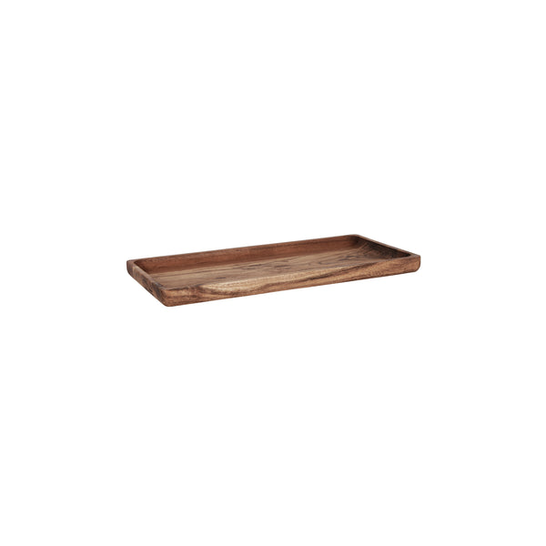 Chef Inox Serve Acacia Rectangular Tray 405x200x25mm | Tomkin Australia