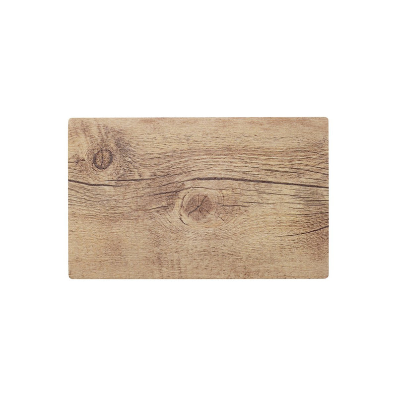 Chef Inox Melamine Wood Effect Oak Rectangle Platter 410x255mm | Tomkin ...