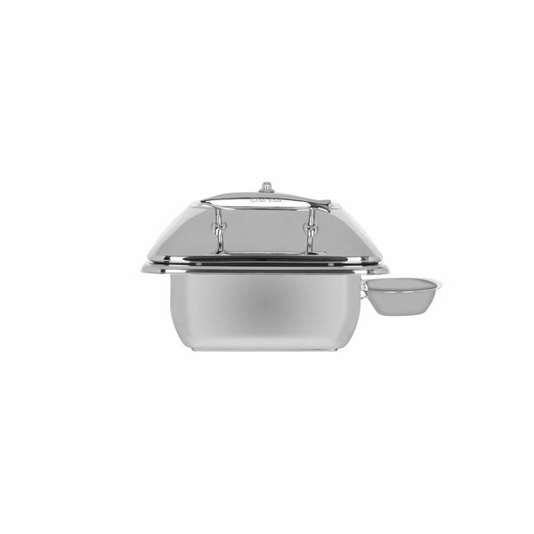 Chef Inox Deluxe Chafer Rectangular 1/2 Size with Glass Lid & Side Dish ...