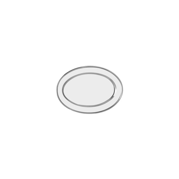 Chef Inox Oval Platter Rolled Edge Stainless Steel 250x200mm | Tomkin ...