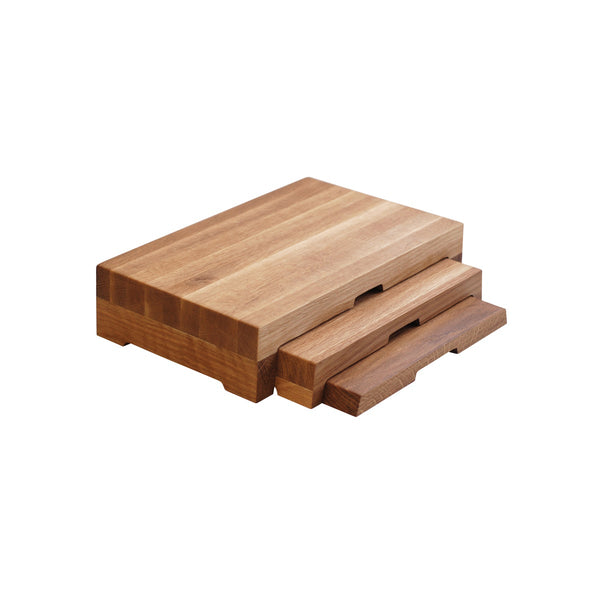 Craster Oak Patisserie Three Step Riser Set 400x250x90mm | Tomkin Australia