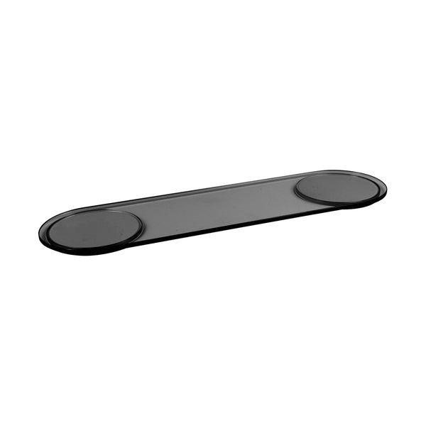 Craster Tilt Black Glass Long Plinth 770x218x20mm | Tomkin Australia ...