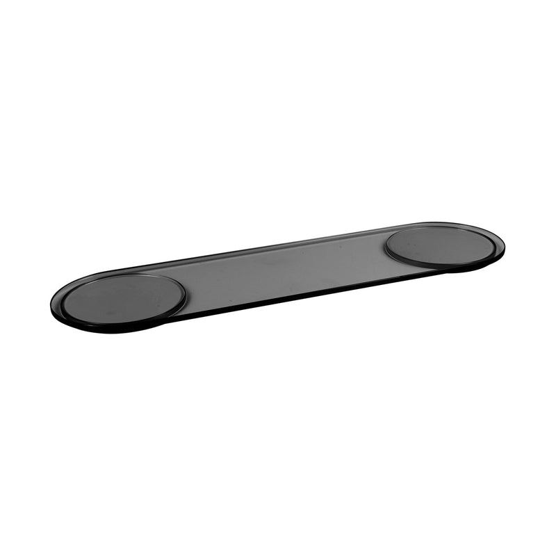 Craster Tilt Black Glass Long Plinth 770x218x20mm | Tomkin Australia ...