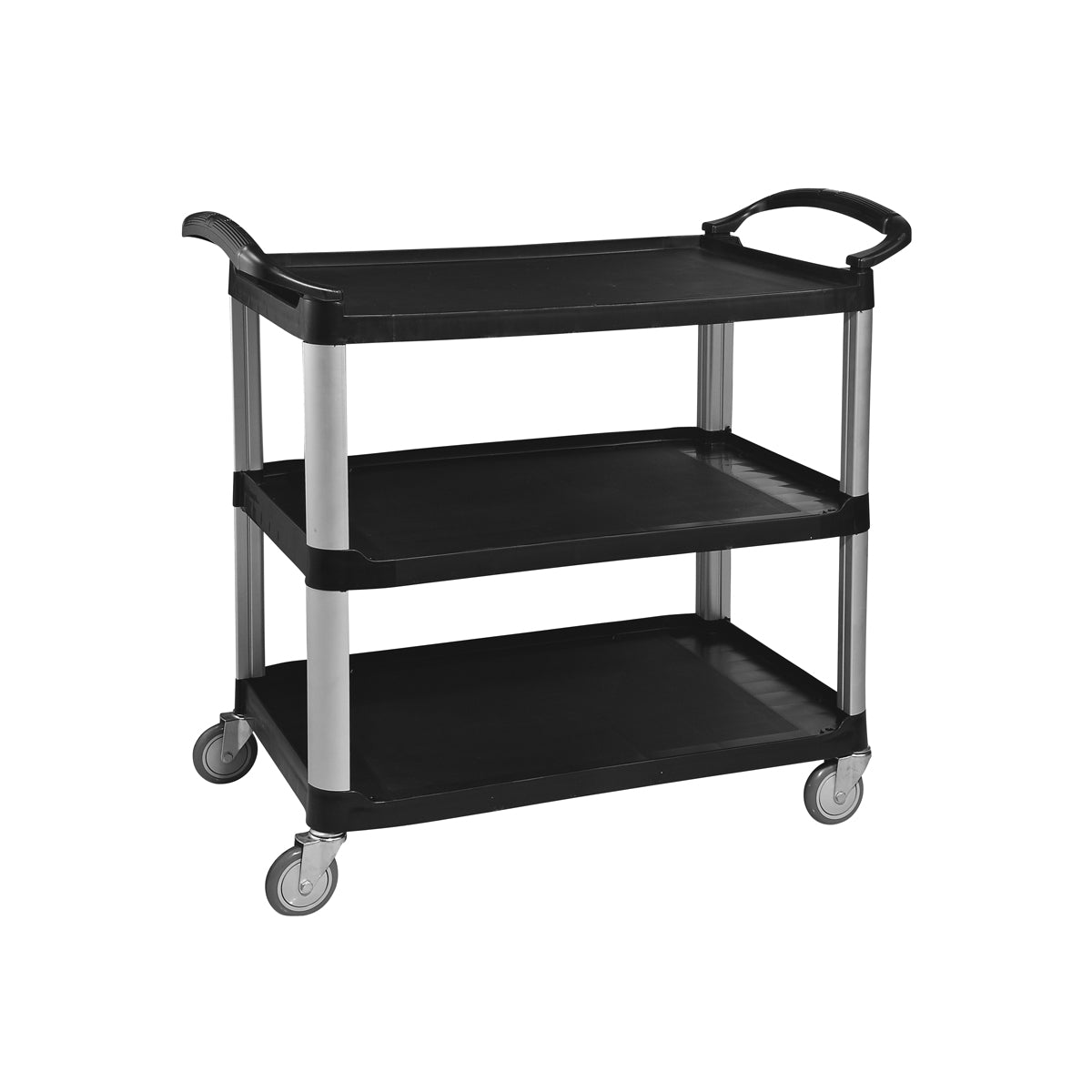 Jiwins Sevice Trolley 3 Tier Open Black 980x530x930mm | Tomkin Australia