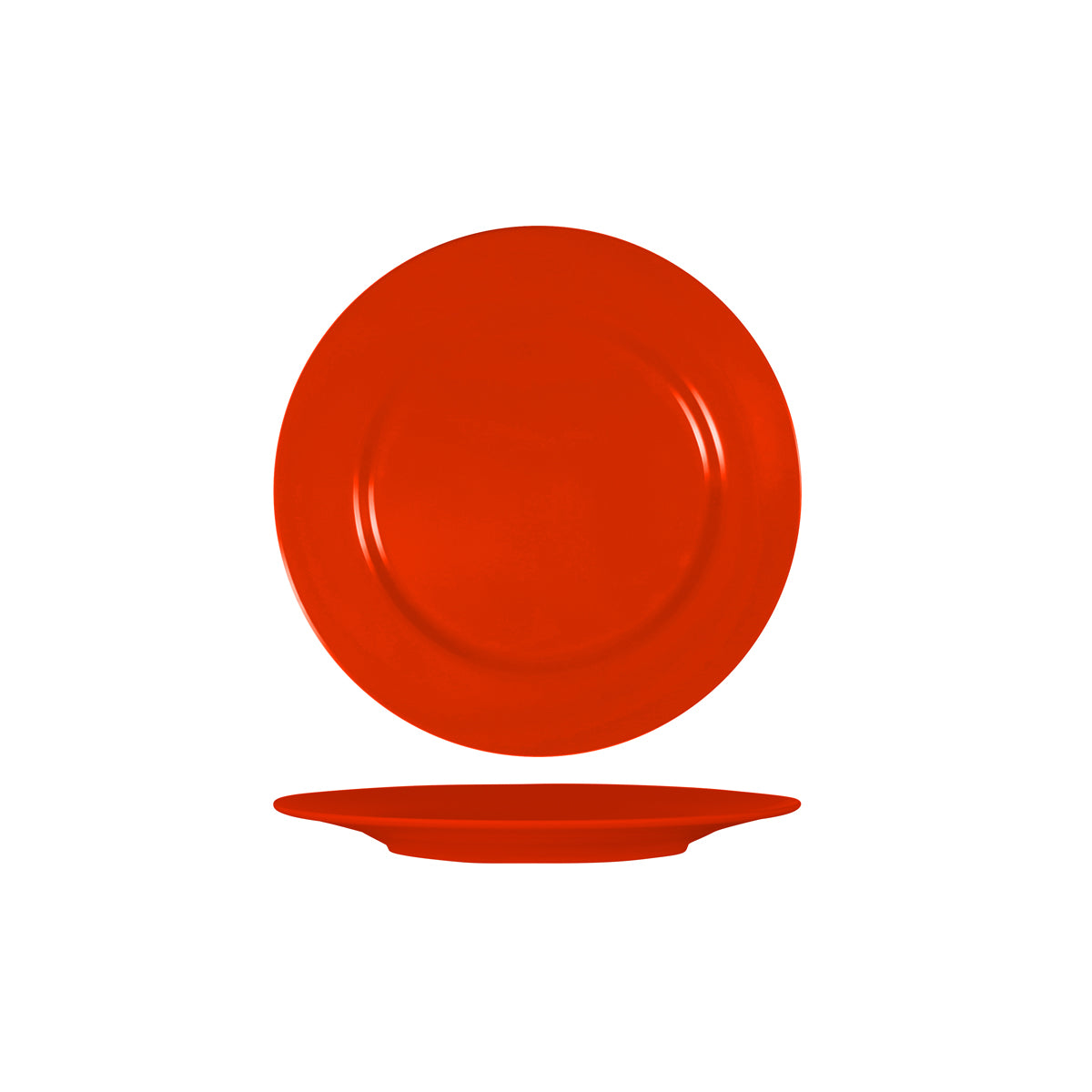 Superware Red Round Plate with Flat Rim 230mm | Tomkin Australia ...