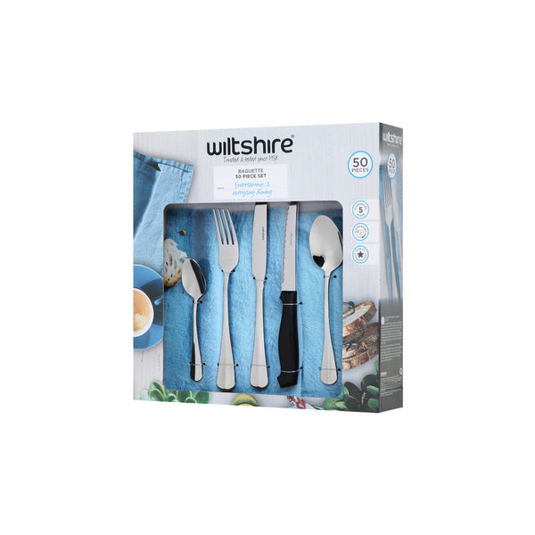 Wiltshire Baguette 50pc Cutlery Set | Tomkin Australia
